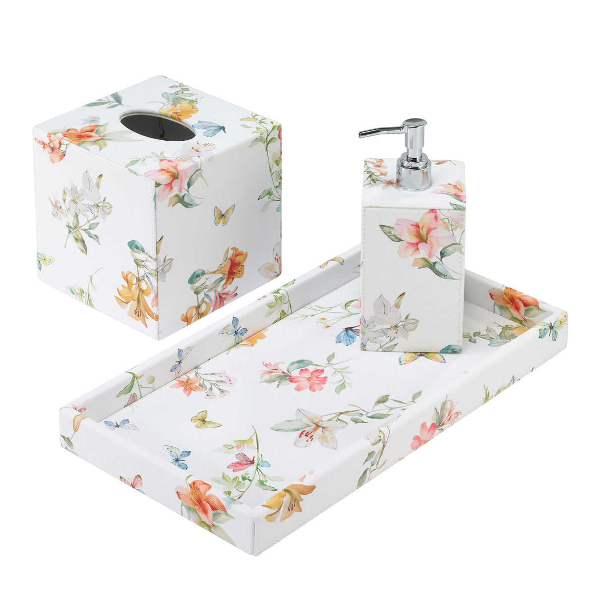 Bodrum Lily Garden Vinyl Bathroom Accessories – Hudson & Vine