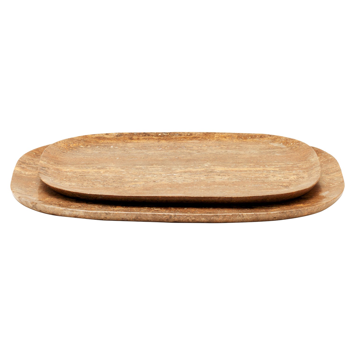 Rhea Noche Travertine Serving Trays Set/2 – Hudson & Vine