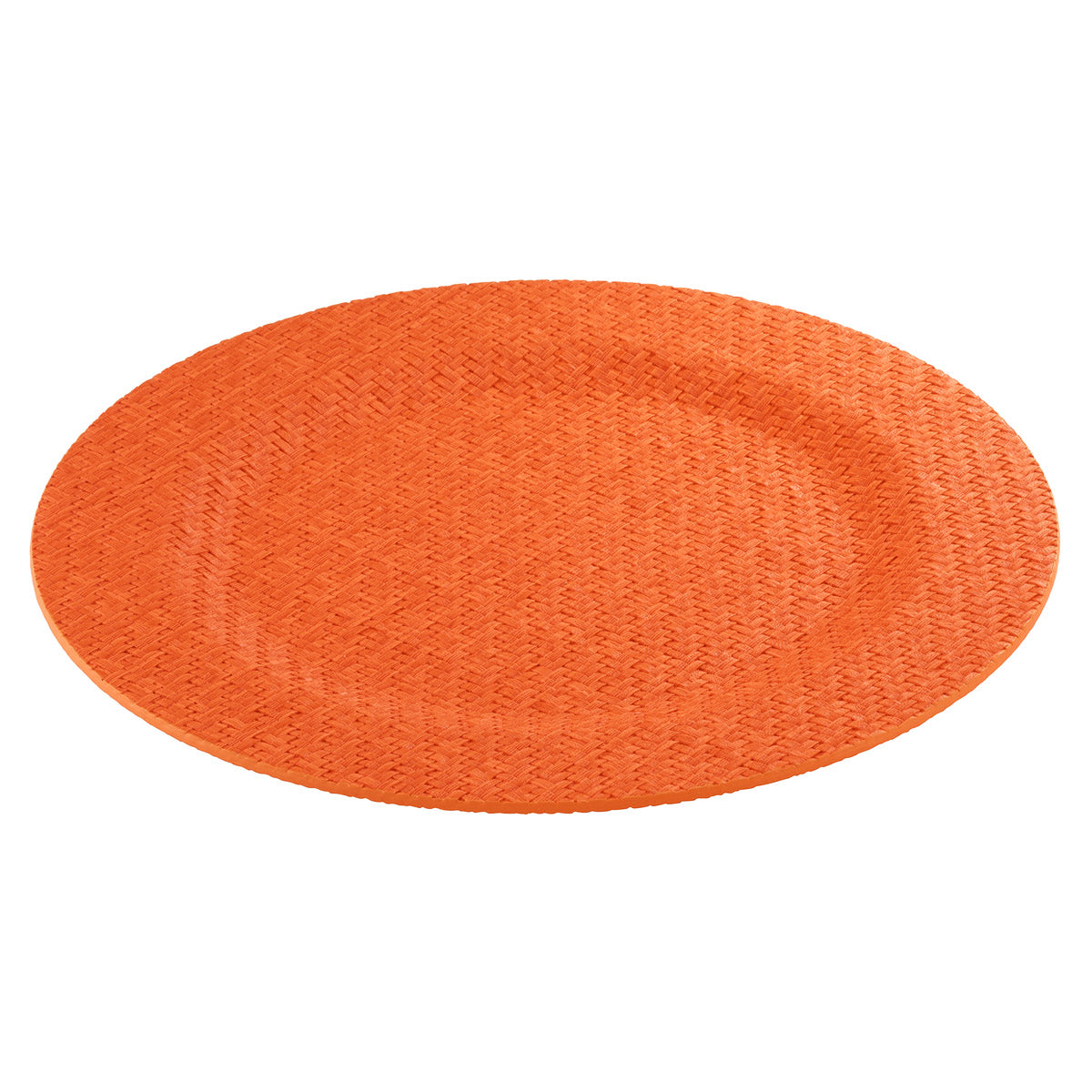 Wicker Vinyl Charger Plates 13 inch Set of 4 (Pumpkin) – Hudson & Vine