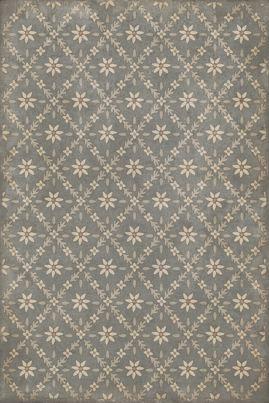 Vintage Vinyl Floorcloth Rug (Williamsburg -Naturalist - Mitchell ...