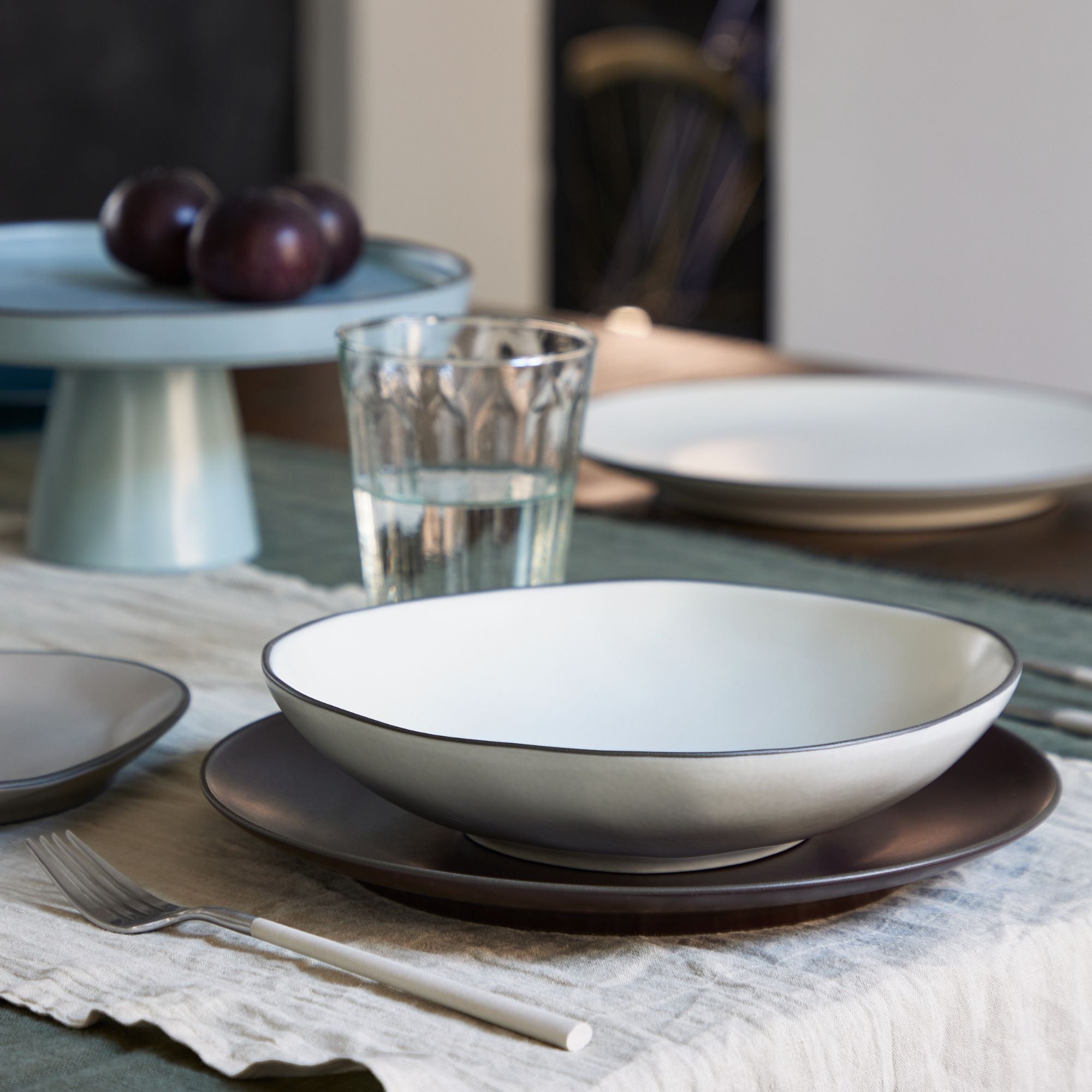 Costa Nova Stacked Organic Fine Stoneware Dinnerware (Salt White ...
