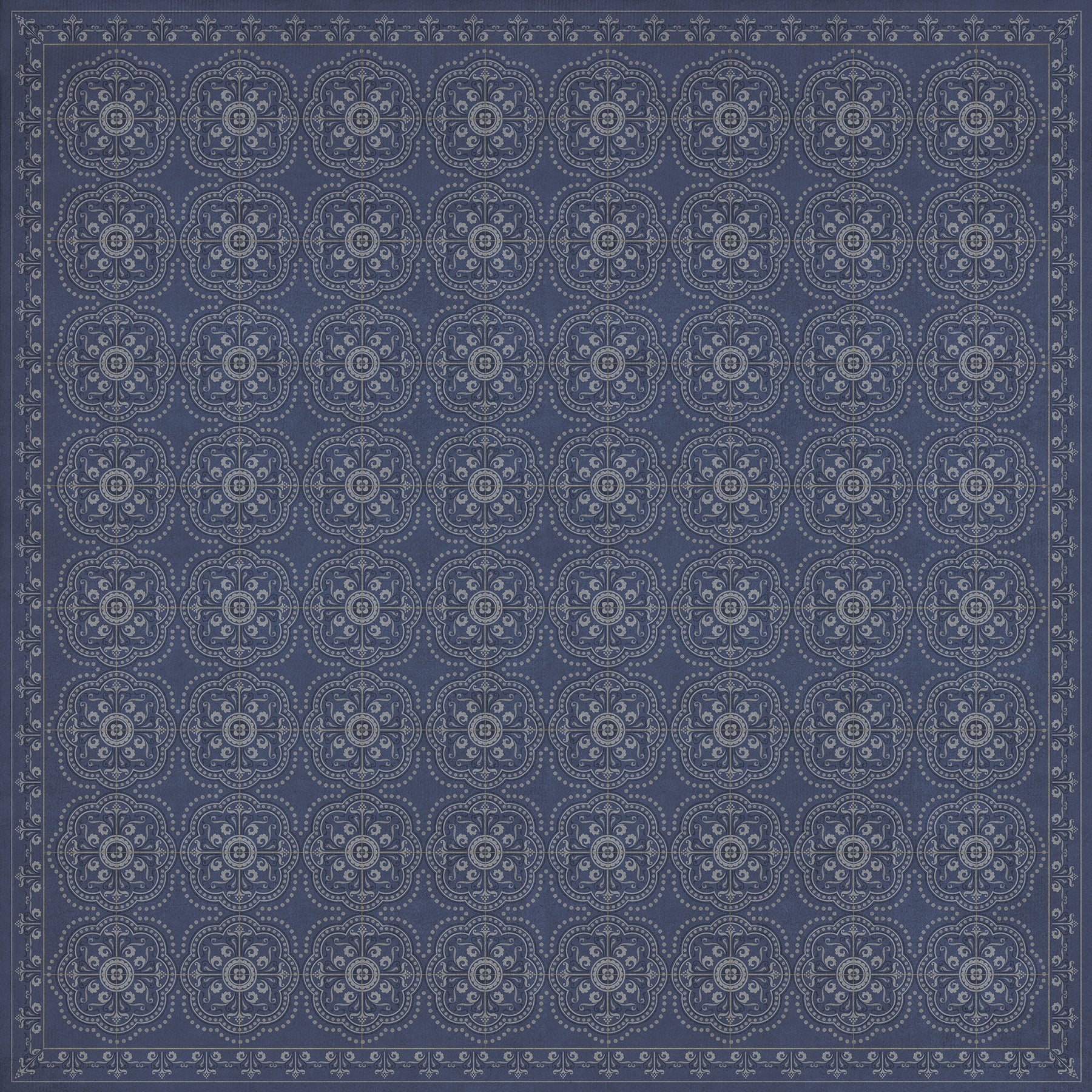 Vintage Vinyl Floorcloth Rug (Pattern 28 Indigo Bandana) – Hudson & Vine