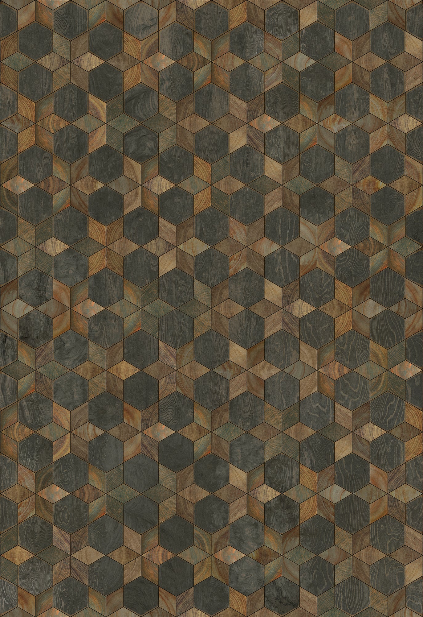 Vintage Vinyl Floorcloth Rug (Artisanry - Illuminated - Shooting Star ...