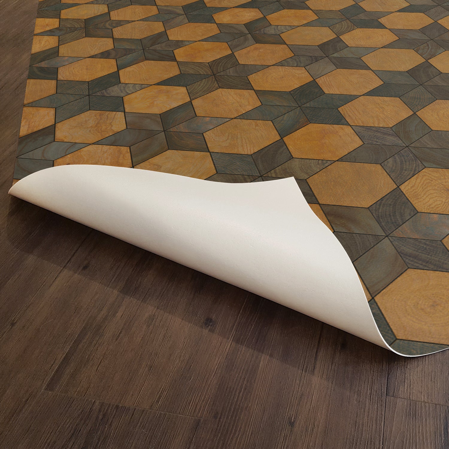 Vintage Vinyl Floorcloth Rug (Artisanry - Illuminated - Swinging On A ...