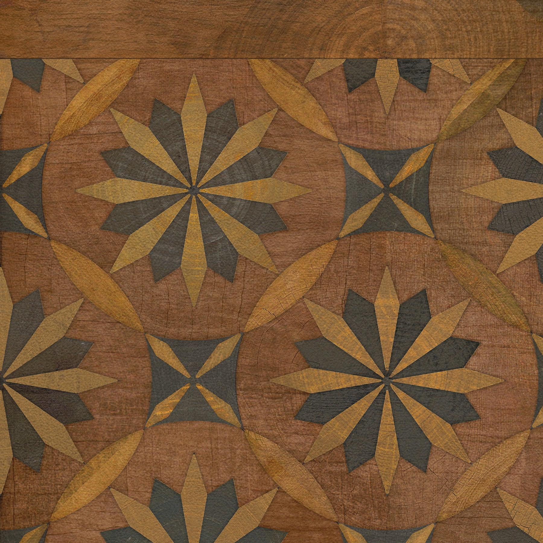 Vintage Vinyl Floorcloth Rug (Artisanry - Roycrofter - Time And Chance ...