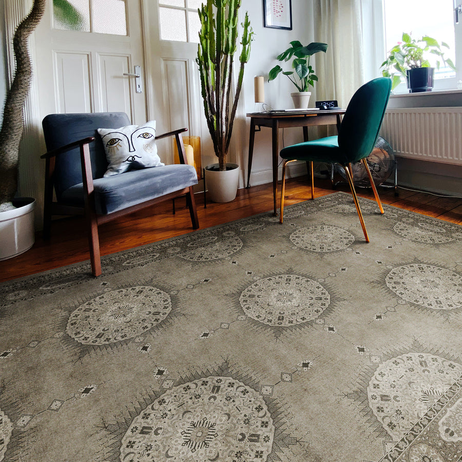 Vintage Vinyl Floorcloth Rug (Persian Bazaar - Tabriz - Daeva) – Hudson ...