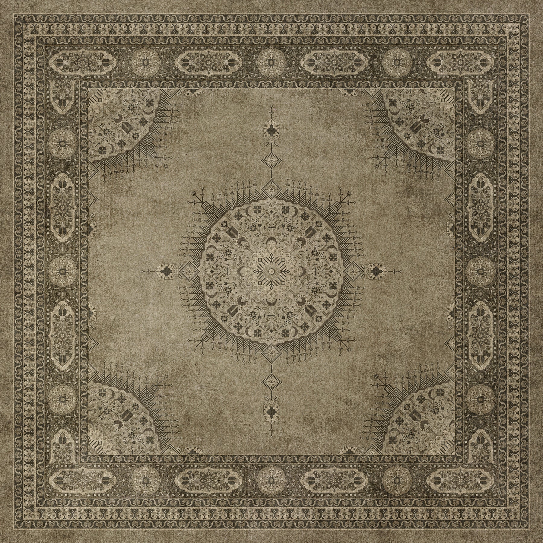 Vintage Vinyl Floorcloth Rug (Persian Bazaar - Tabriz - Daeva) – Hudson ...