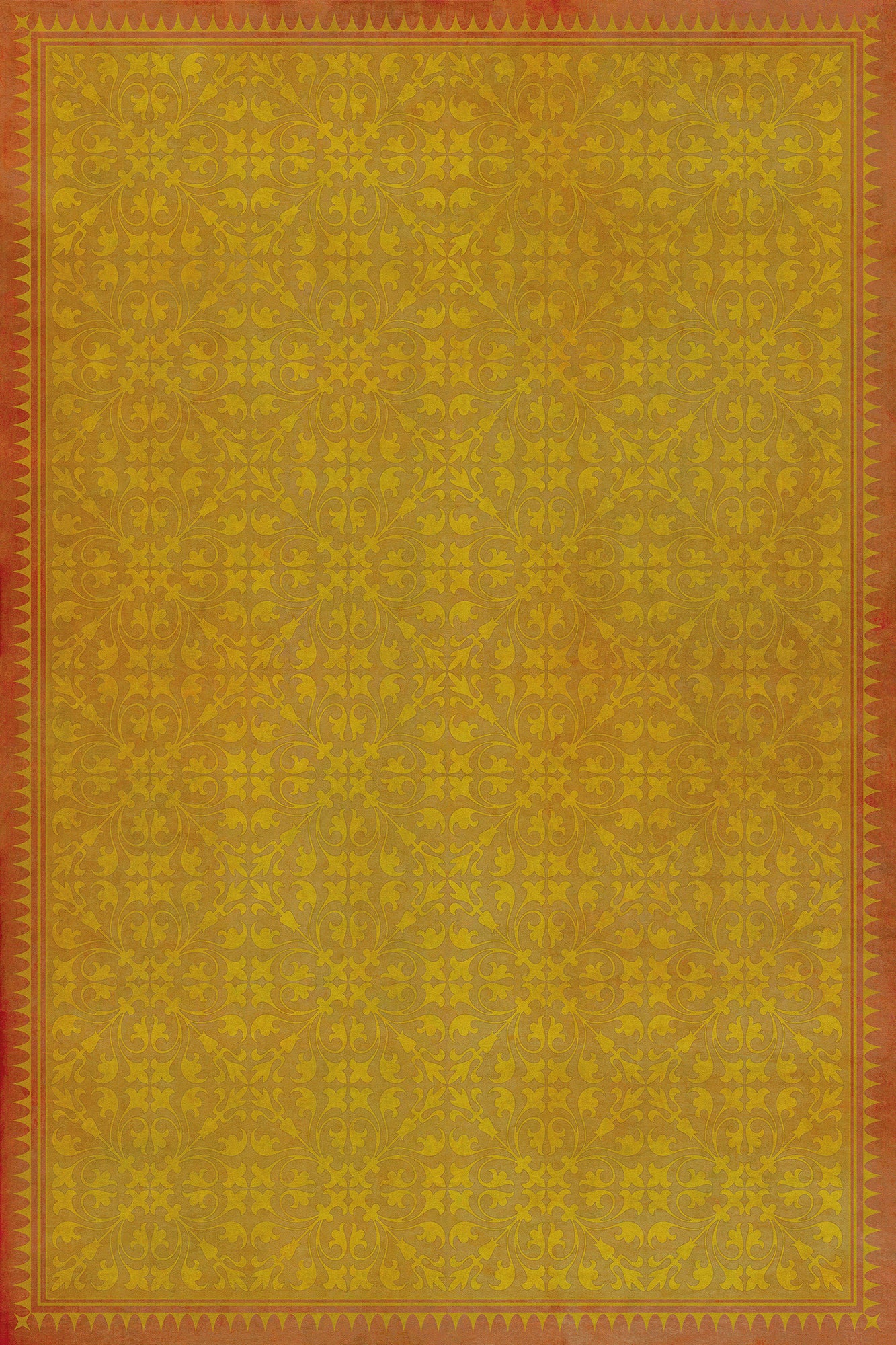 Vintage Vinyl Floorcloth Rug (Pattern 21 All in the Golden Afternoon ...