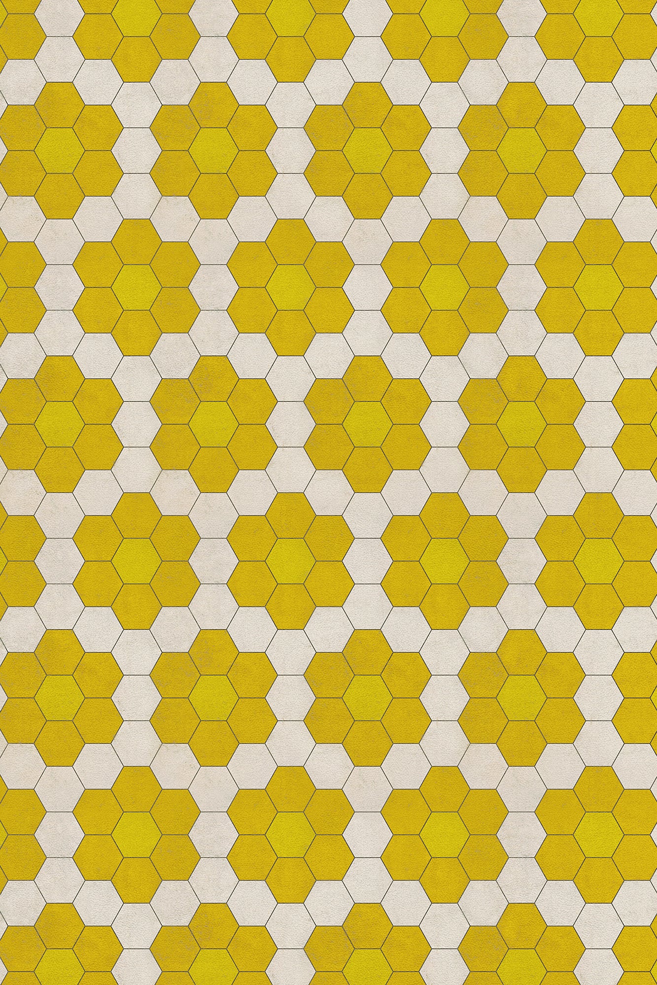 Vintage Vinyl Floorcloth Mats (Pattern 02 The Bee's Knees) (Lightly Di ...