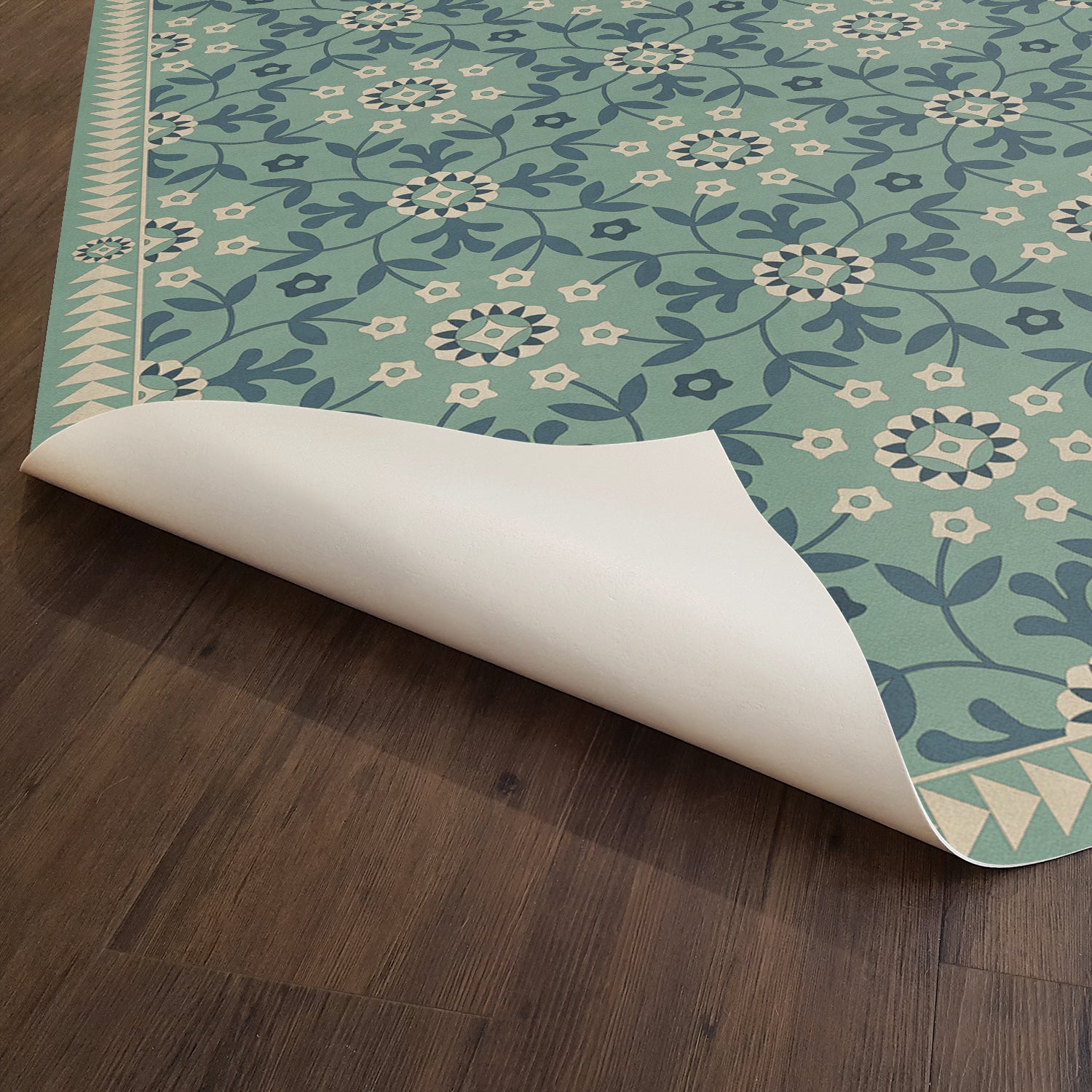 Vintage Vinyl Floorcloth Rug (Folk Art Museum - Whig Rose – Life is a ...