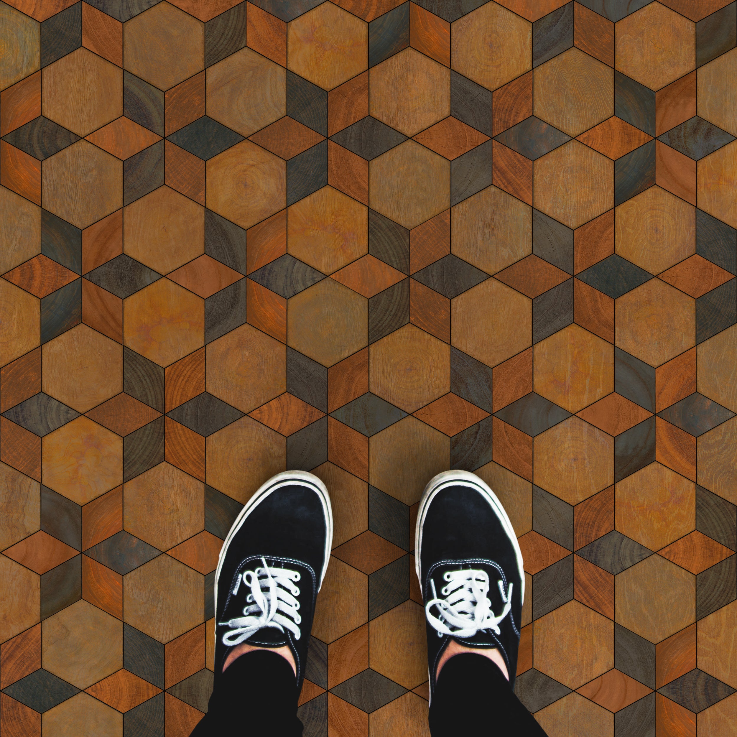 Vintage Vinyl Floorcloth Rug (Artisanry - Illuminated - Starmaker ...