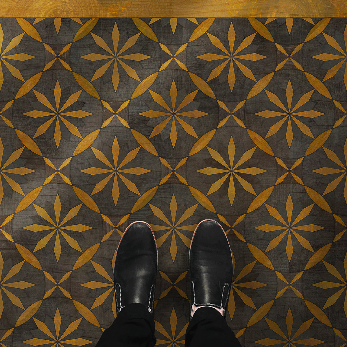 Vintage Vinyl Floorcloth Rug (Artisanry - Roycrofter - No Enemy but Hi ...