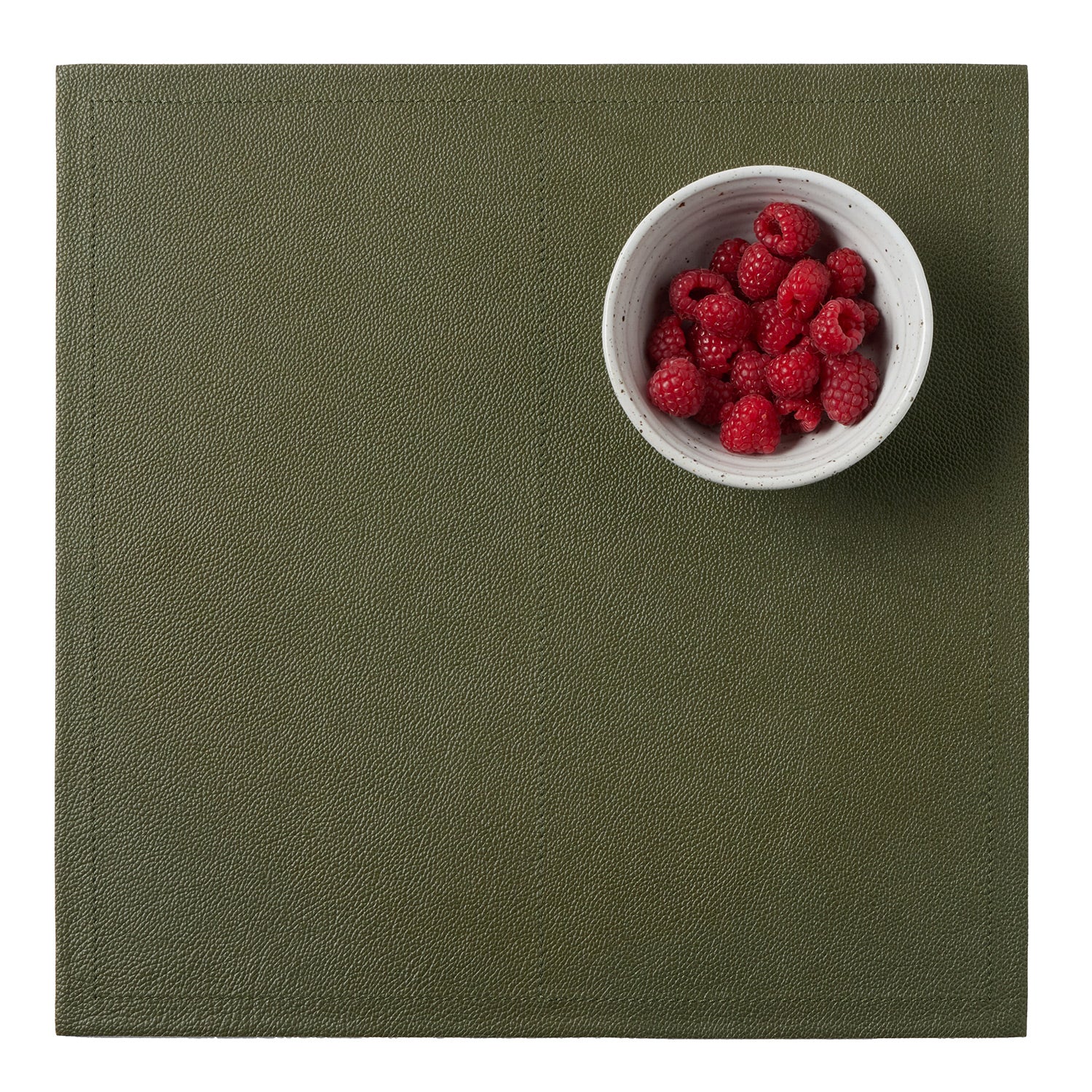 Evan Forest Green Leather Placemat Set Of 2 (Square) – Hudson & Vine