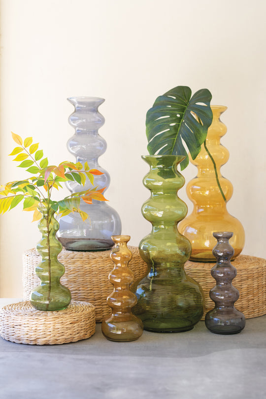 Large Glass Bubble Vase / Amber – Hudson & Vine
