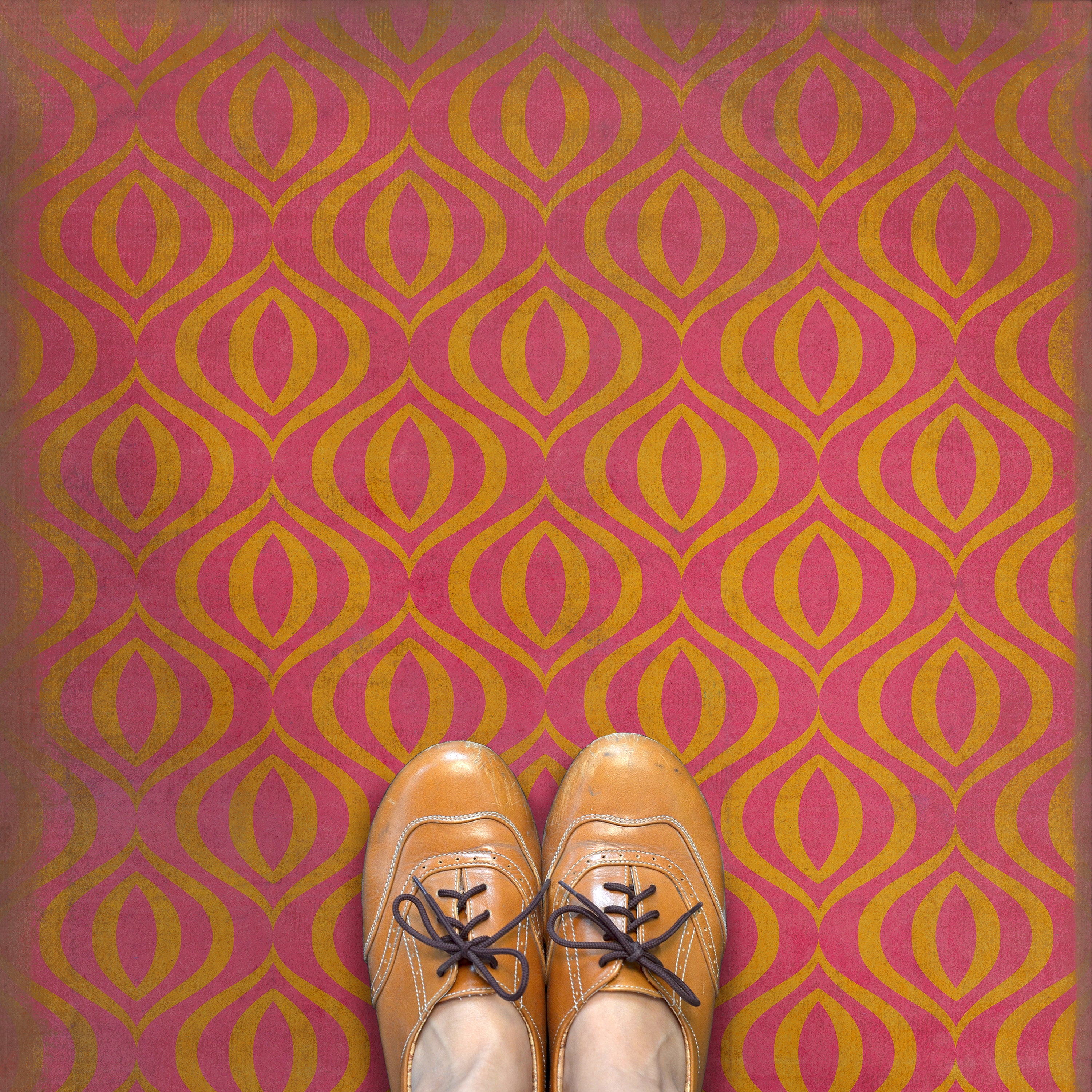 Vintage Vinyl Floorcloth Rug (Classic Pattern 15 Phoenix) – Hudson & Vine