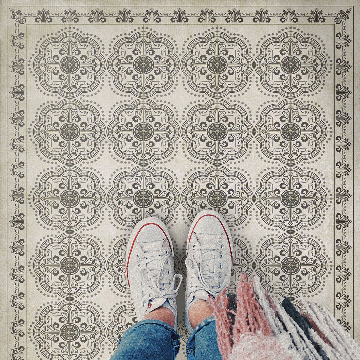 Vintage Vinyl Floorcloth Rug (Pattern 28 Silent) – Hudson & Vine