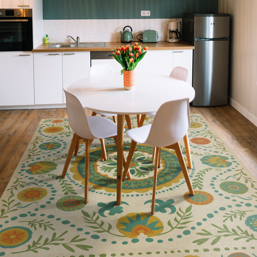 Vintage Vinyl Floorcloth Rug (Pattern 38 Summer) – Hudson & Vine