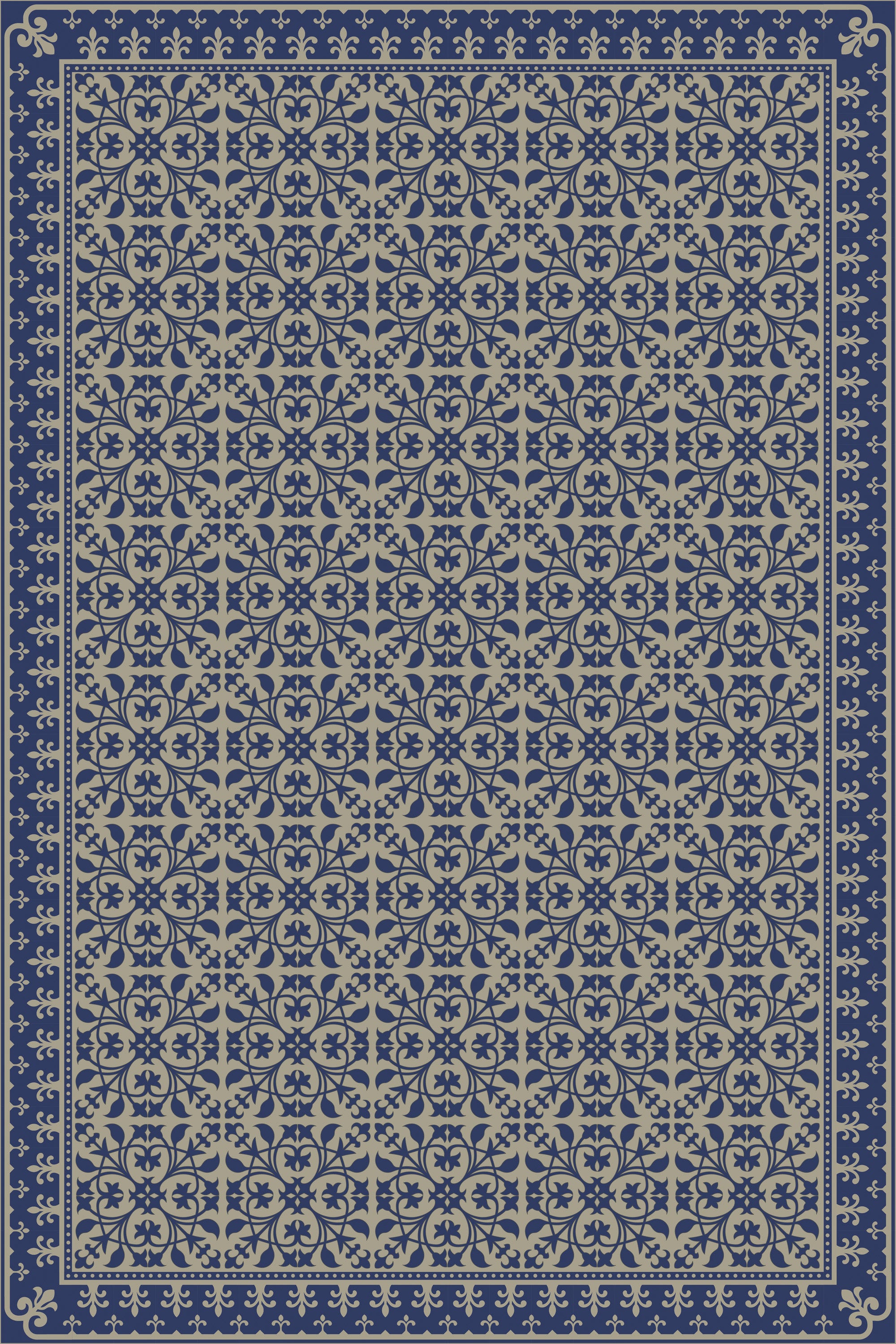 Adama Vinyl Floor Rug (Grayson Blue) – Hudson & Vine