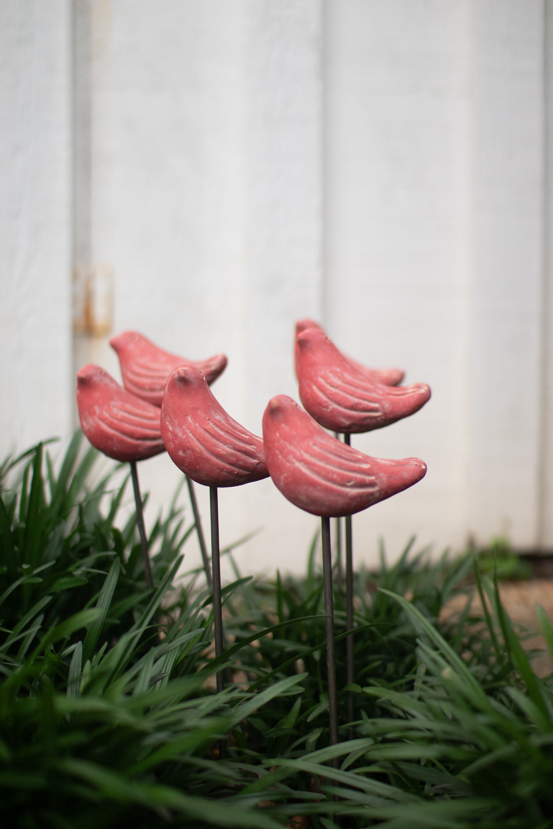 Set of 6 Clay Red Bird Plant Stakes – Hudson & Vine