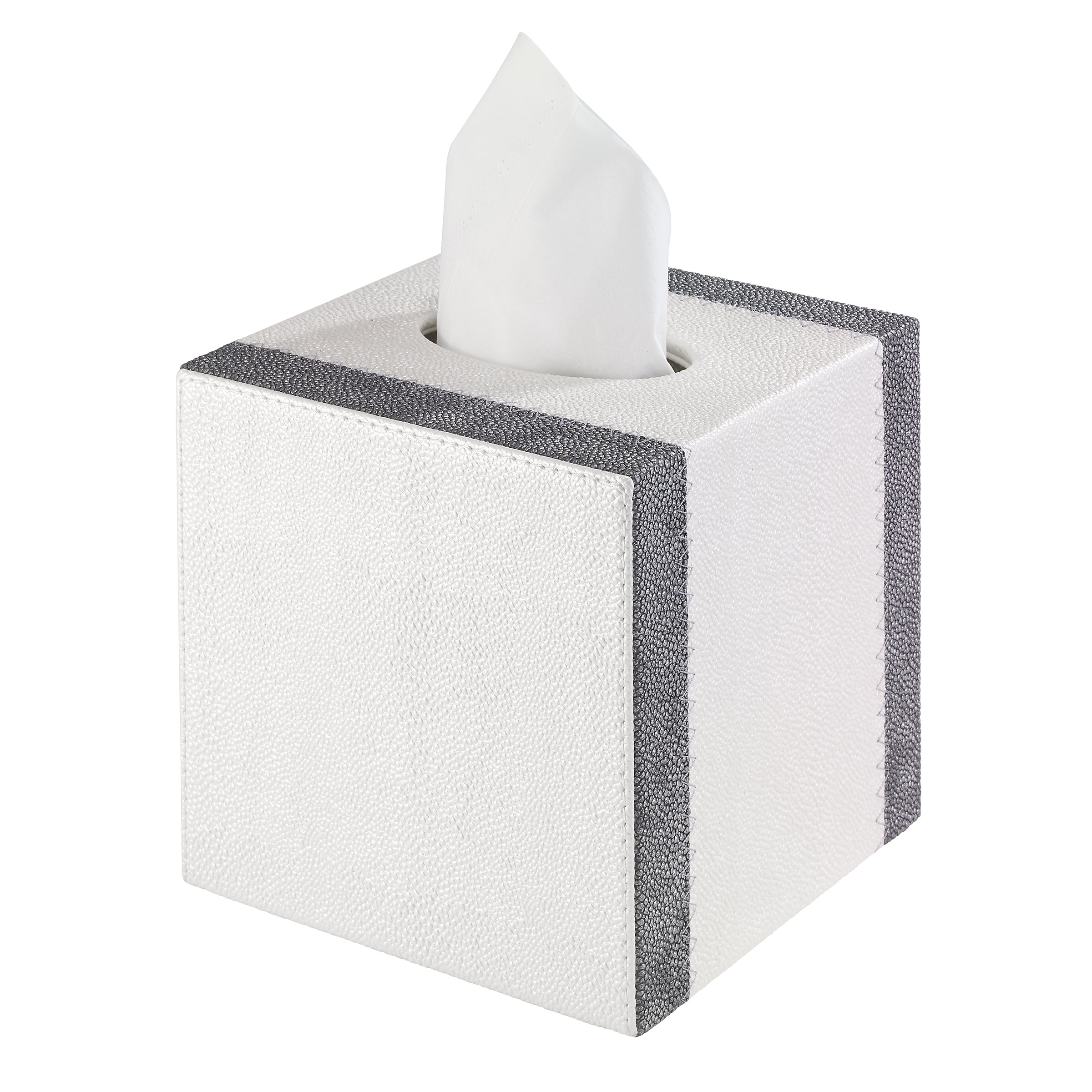Linea Vinyl Tissue Box Cover (Oyster/Gray) – Hudson & Vine