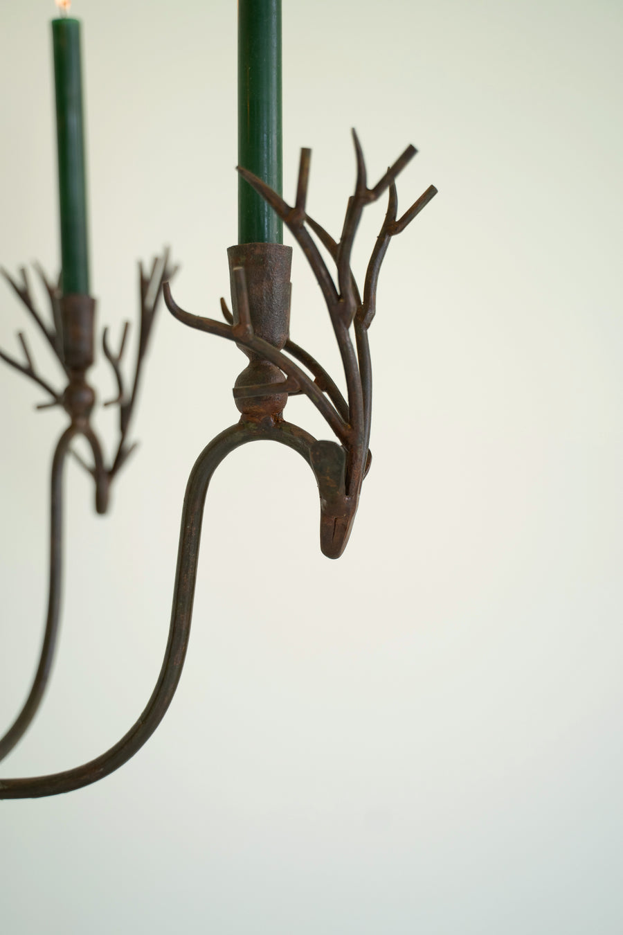 Forged Rustic Iron Deer Candelabra – Hudson & Vine
