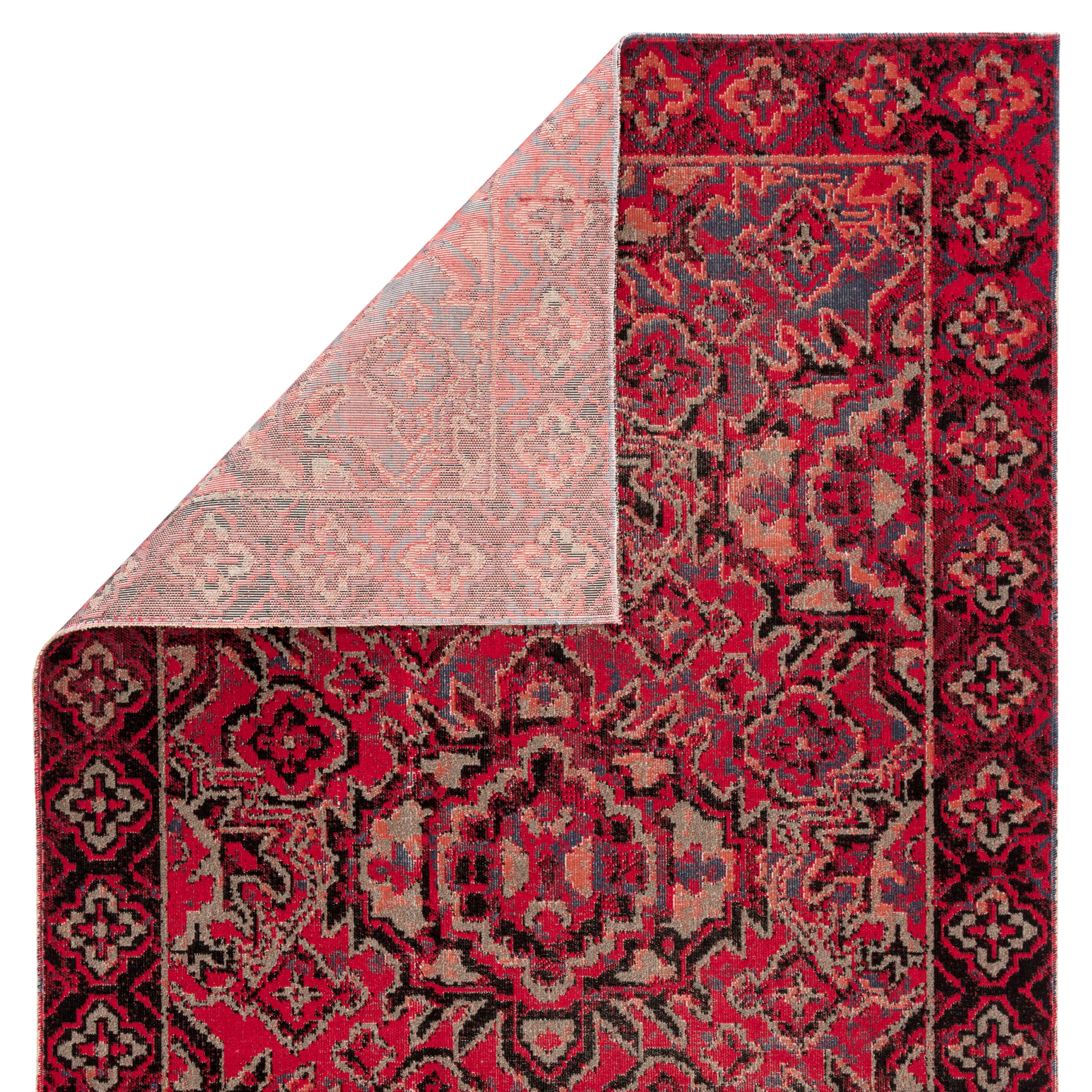 Jaipur Living Chaya Indoor/ Outdoor Medallion Red/ Black Area Rug (POL ...