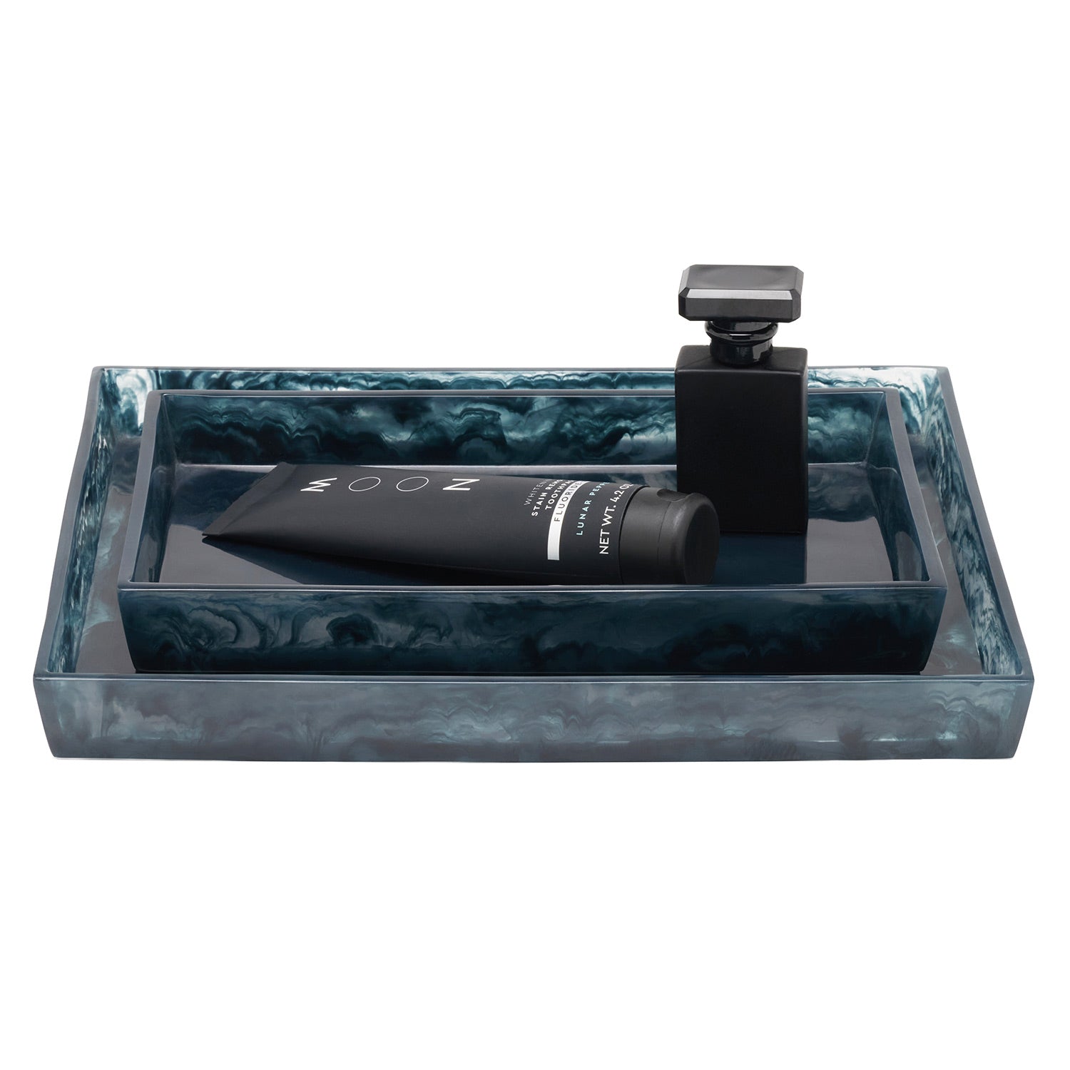 Abiko Translucent Cast Resin Bathroom Accessories (Dark Teal) – Hudson ...