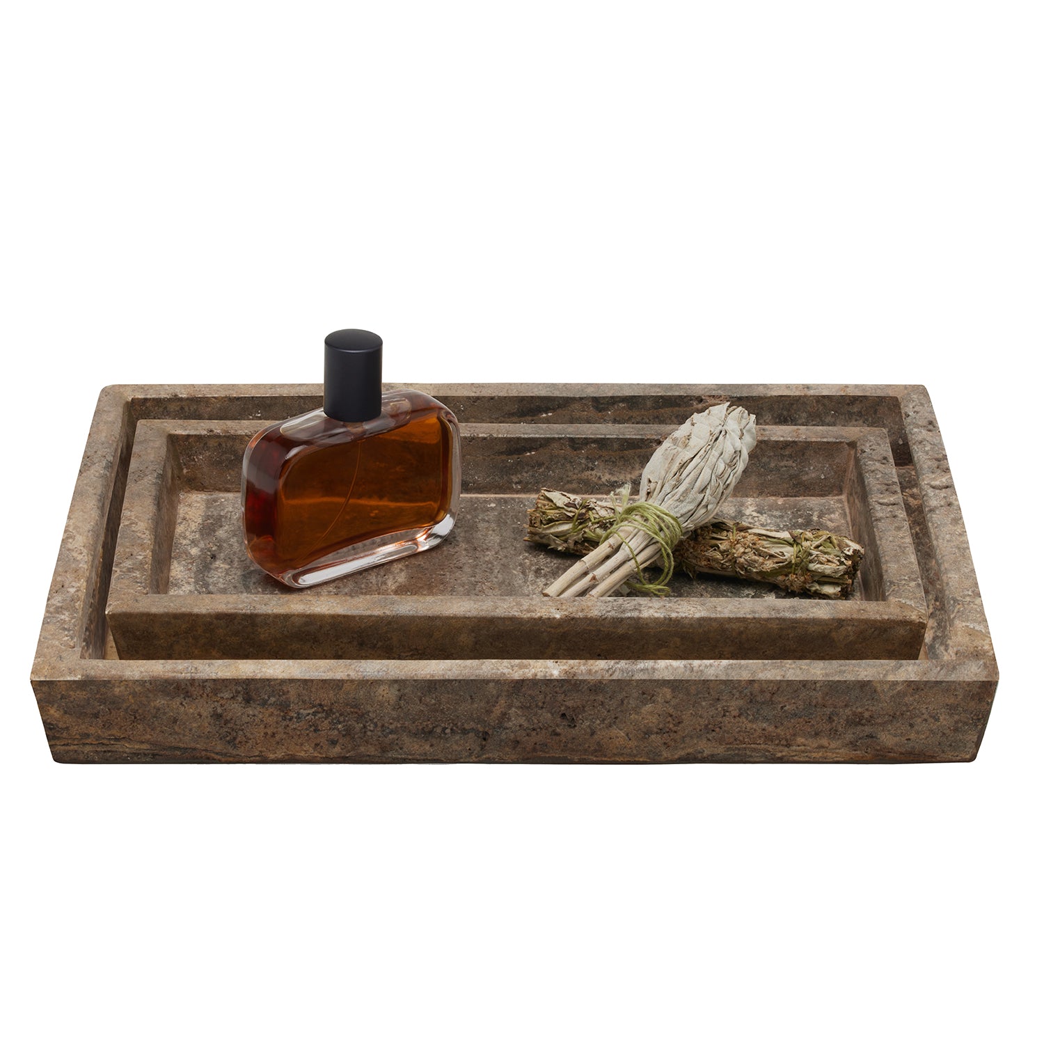 Bowen Travertine/Resin Nested Trays Set/2 (Gray) – Hudson & Vine