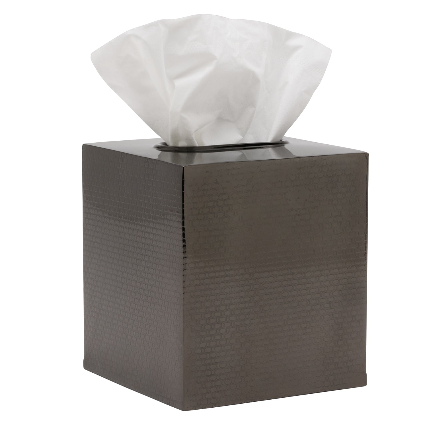 Ingram Textured Stainless Steel Tissue Box (Black Nickel) – Hudson & Vine