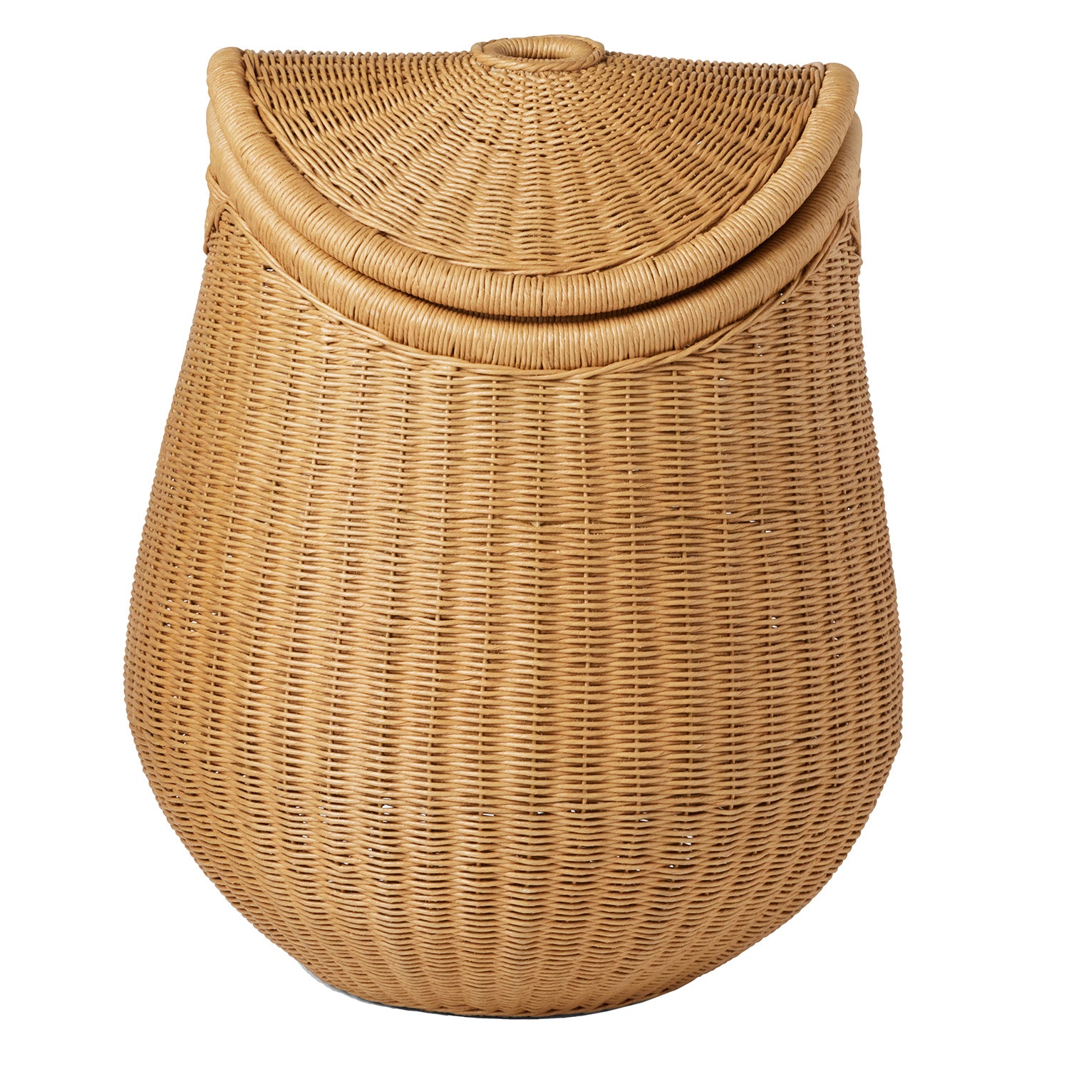 Kigali Natural Rattan Round Hamper w/ Lid (Small) – Hudson & Vine