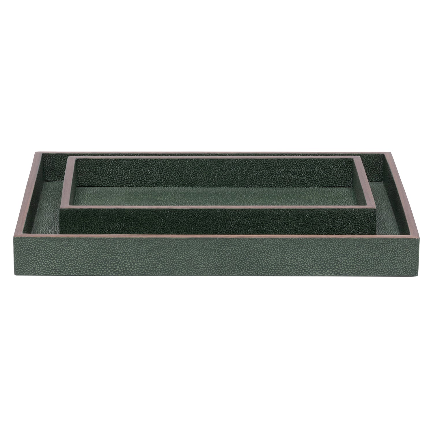 Manchester Faux Shagreen Trays Set/2 (Juniper) – Hudson & Vine