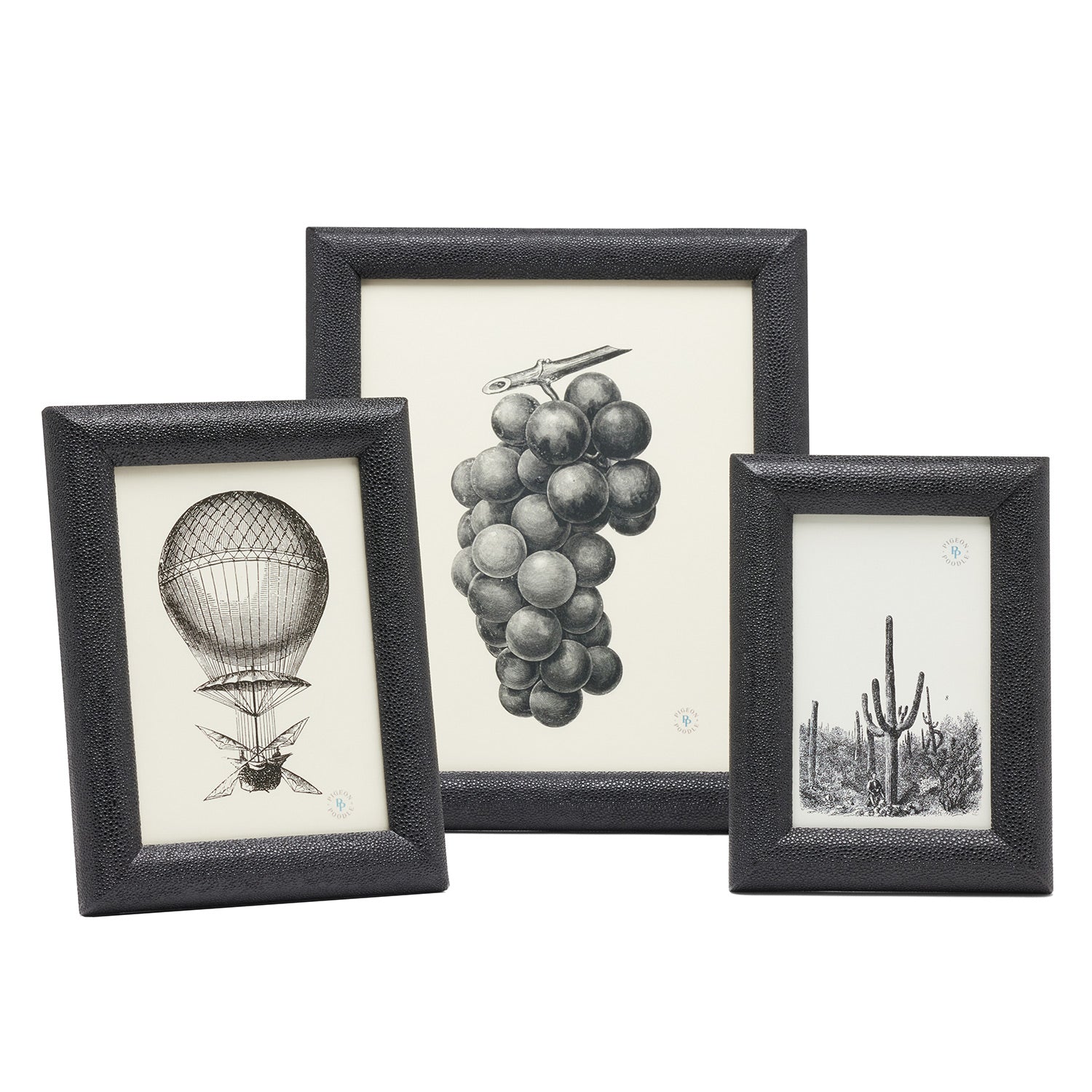 Oxford Faux Shagreen Picture Frames (Black) – Hudson & Vine