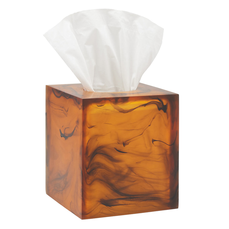 Tavira Swirled Resin Bathroom Accessories (Amber/Black) – Hudson & Vine