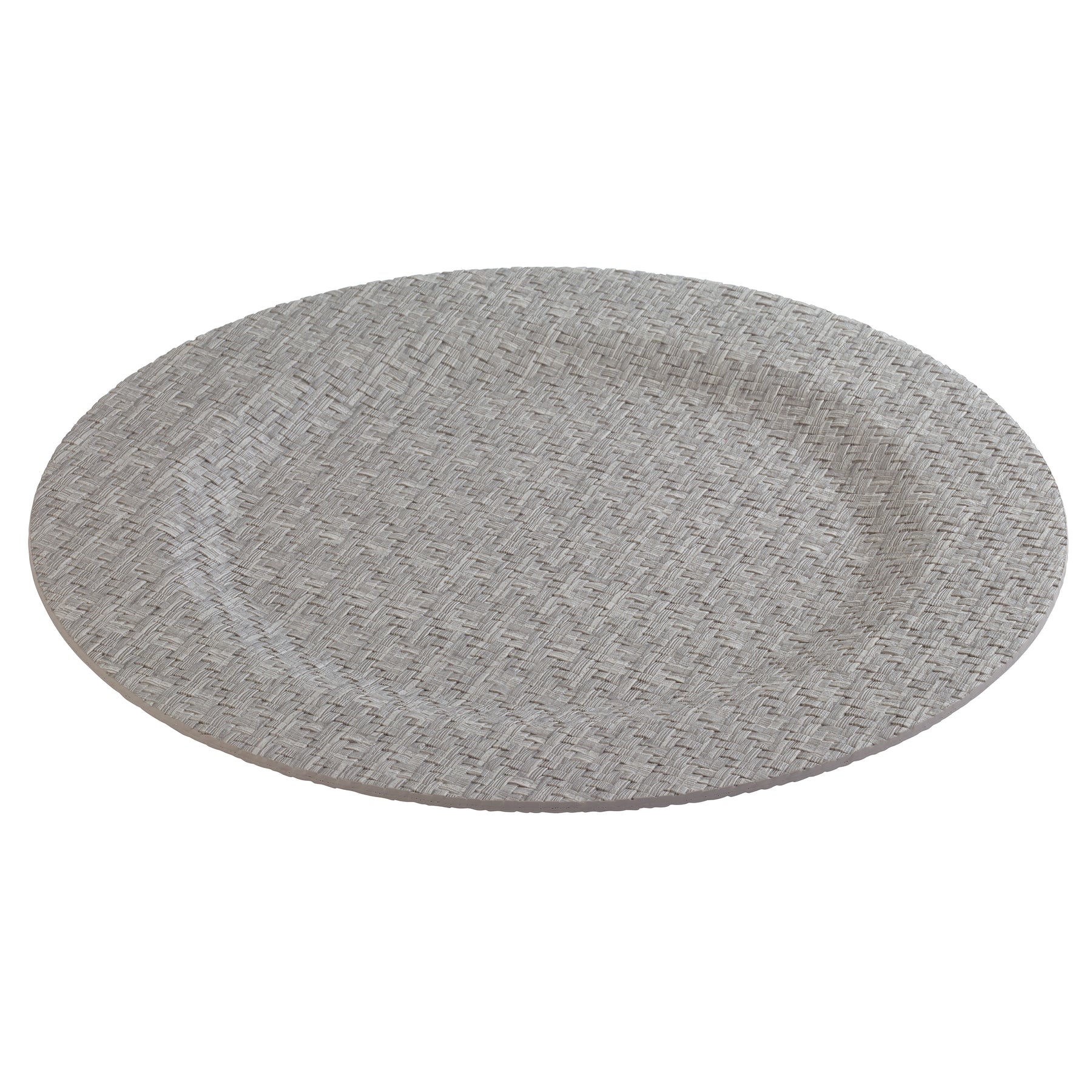 Wicker Vinyl Charger Plates 13 inch Set of 4 (Gray) – Hudson & Vine
