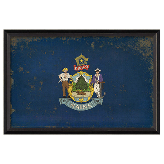State Flag Framed Print (Maine) – Hudson & Vine