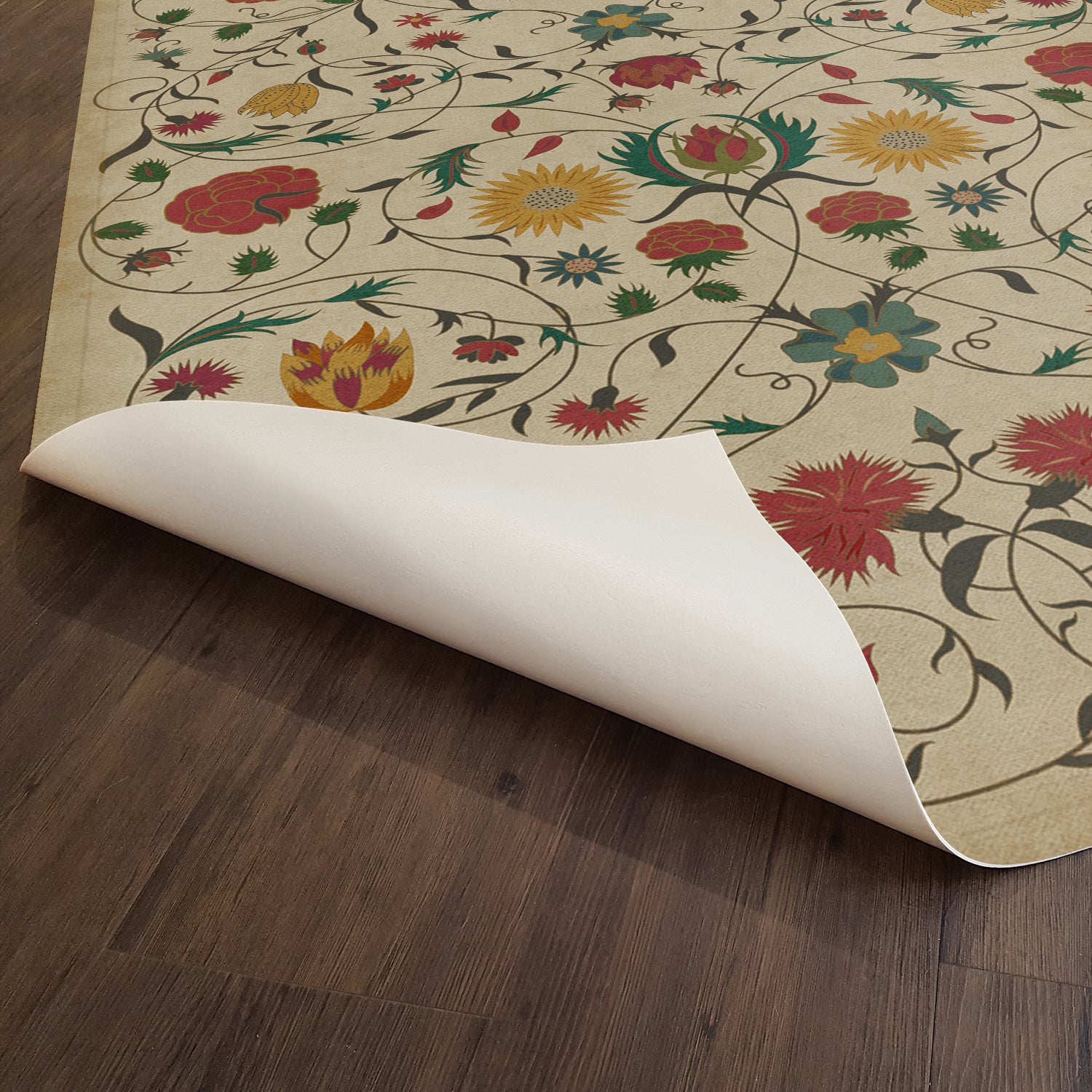 Vintage Vinyl Floorcloths (Williamsburg - Floral Abigail) – Hudson & Vine