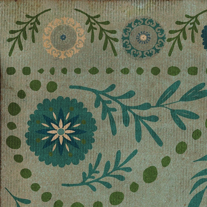 Vintage Vinyl Floorcloth Rug (Pattern 38 Boho Blue) – Hudson & Vine