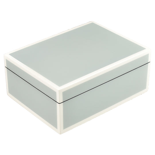 Lacquer Medium Box (Cool Gray & White) – Hudson & Vine