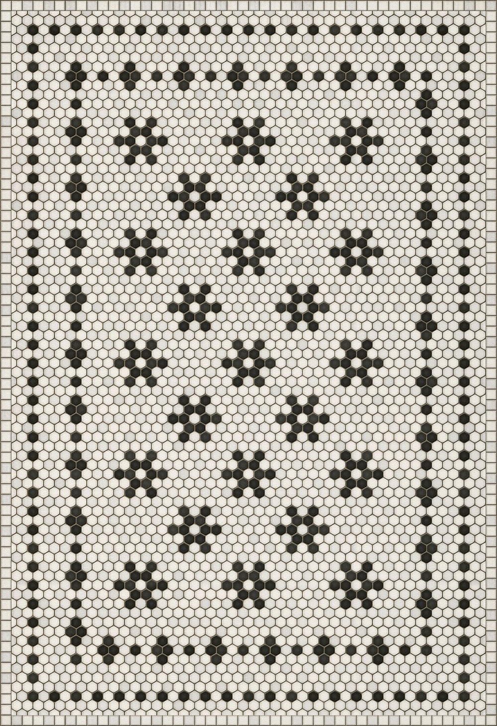 Vintage Vinyl Floorcloth Mosaic Vintage Vinyl - Design B Area Rug ...