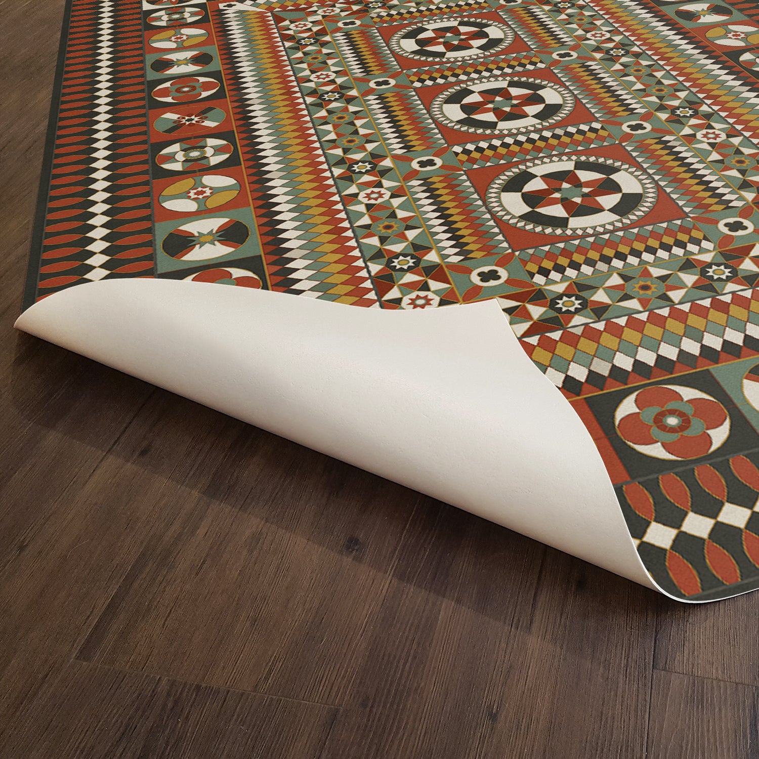 Vintage Vinyl Floorcloth Mats (American Folk Art Museum - Soldiers Qui ...