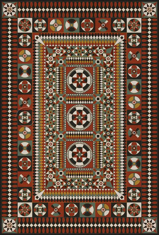Vintage Vinyl Floorcloth Mats (American Folk Art Museum - Soldiers Qui ...