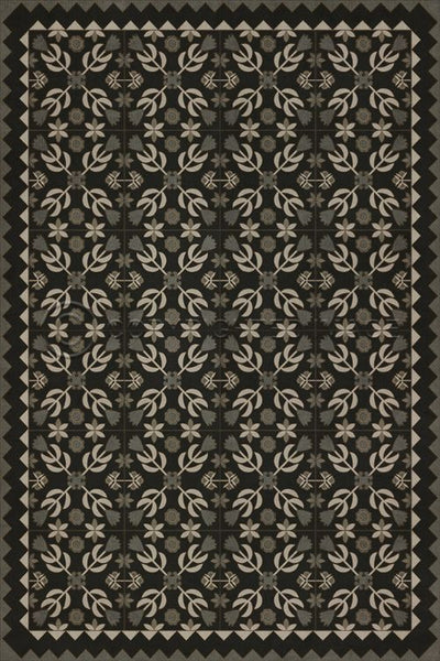 Vintage Vinyl Floorcloth Mats (American Folk Art Museum - Floral Quilt