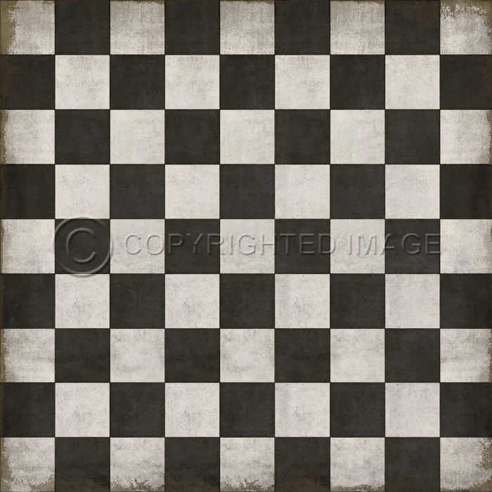 Vintage Vinyl Floorcloths Pattern 07 (Checkered Past - Distressed ...