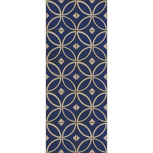 Vintage Vinyl Floorcloth Mat (Classic Pattern 70 Dress Blues) – Hudson ...