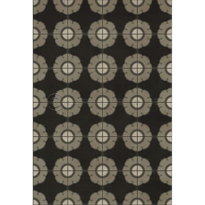 Vintage Vinyl Floorcloth Mat (Classic Pattern 78 Smoke Gets in Your Ey ...