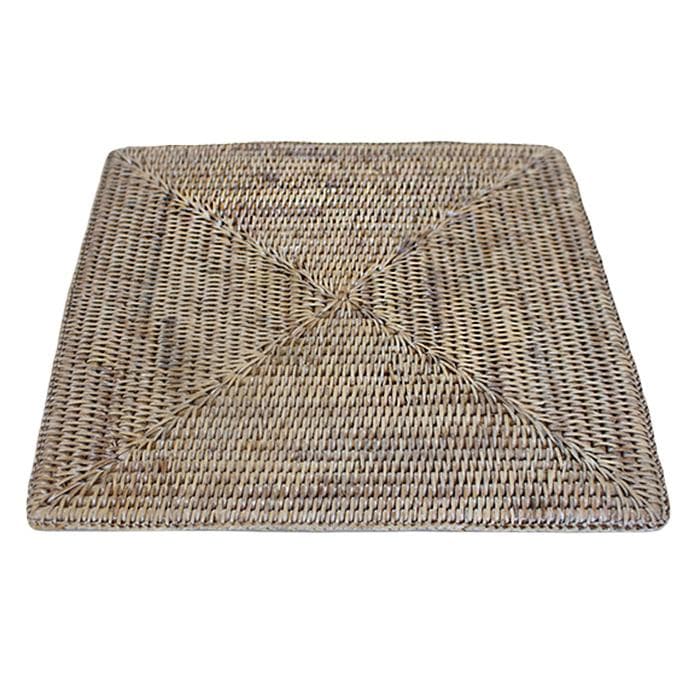 Square White Wash Rattan Placemat 15" (Set/4) – Hudson & Vine