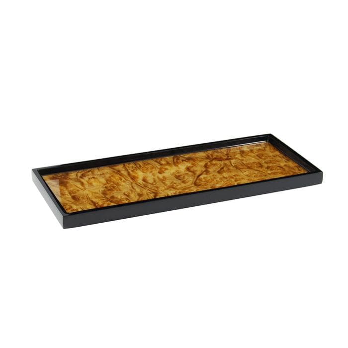 Walnut Burl Inlay Lacquer Bathroom Accessories