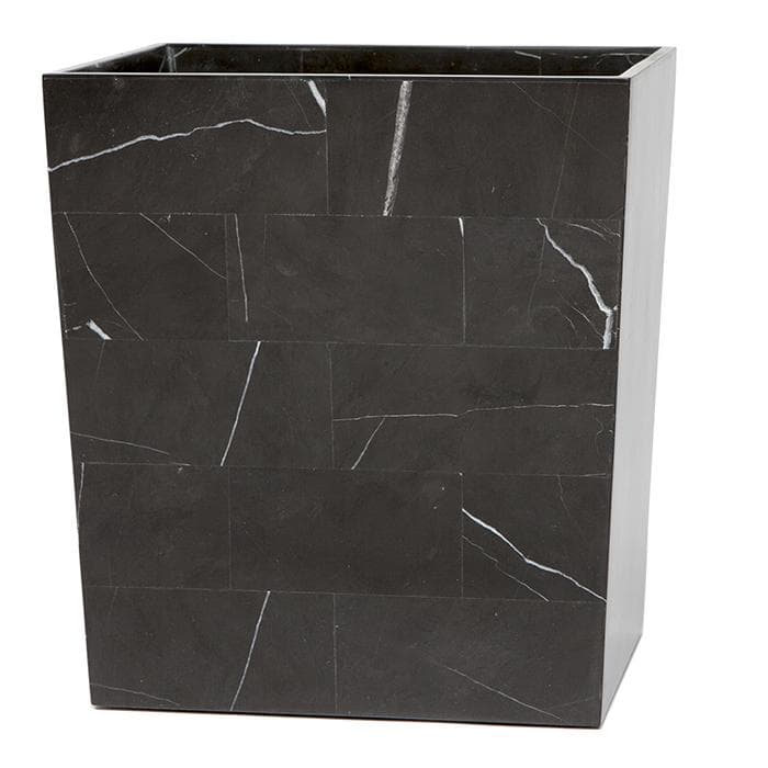 Rhodes Nero Marble Waste Basket (Rectangle) – Hudson & Vine