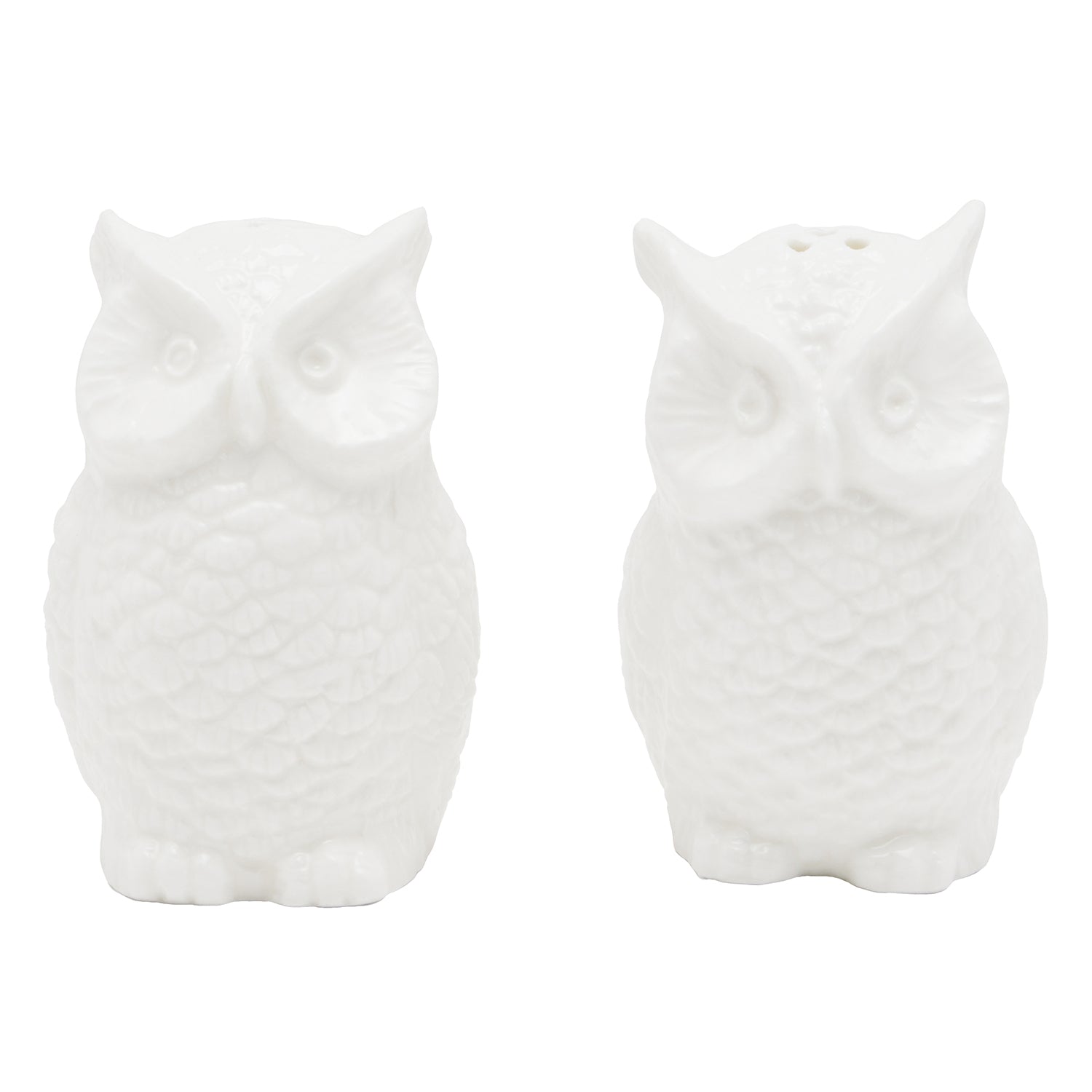 Toby White Glaze Porcelain Owl Salt and Pepper Shakers Set/2 – Hudson ...