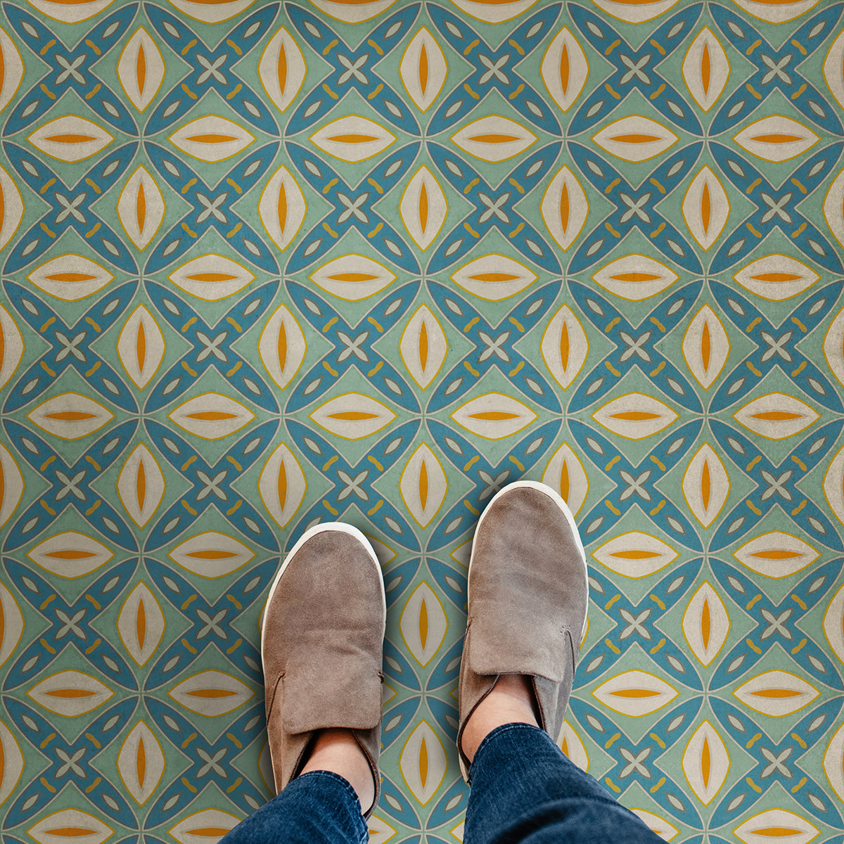 Vintage Vinyl Floorcloth Mat (Classic Pattern 82 Darling) – Hudson & Vine